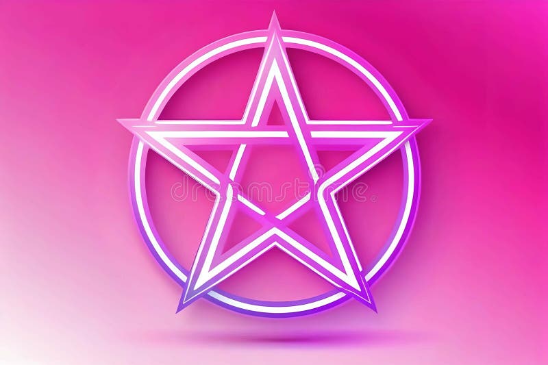 Abstract Neon Kit of Pentagram Gradient Backgrounds Trendy Soft Color ...