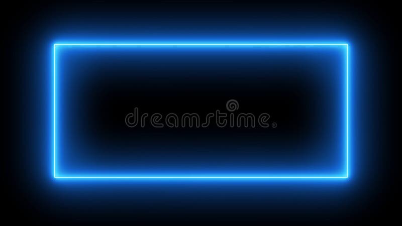 Abstract Neon, Led Square, Border. Futuristic Colorful Render Stock ...