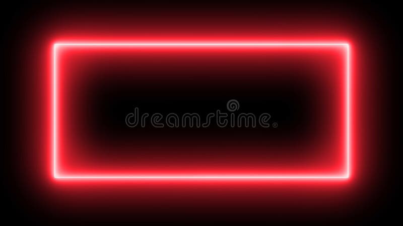 Abstract Neon, Led Square, Border. Futuristic Colorful Render Stock ...