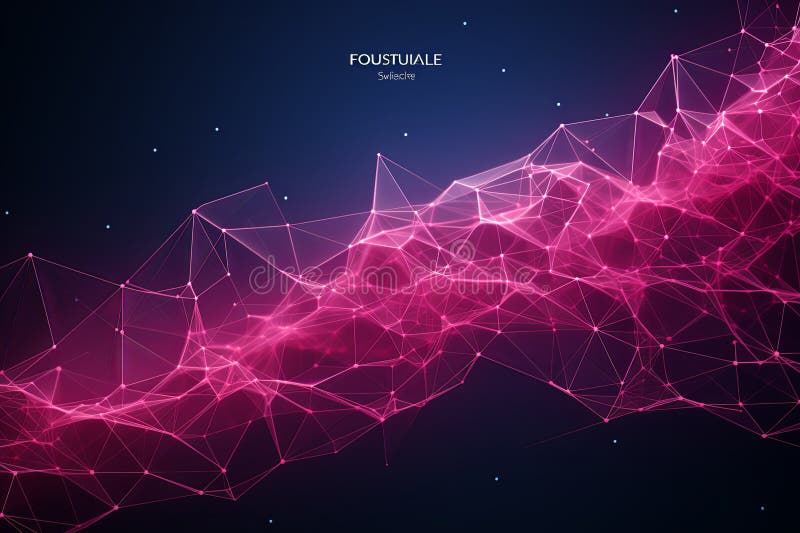 Abstract Neon Light Background with Technology Network Line Connect Dot ...