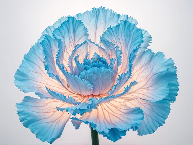 Abstract Neon Light Blue Carnation Flower Background Stock Illustration ...