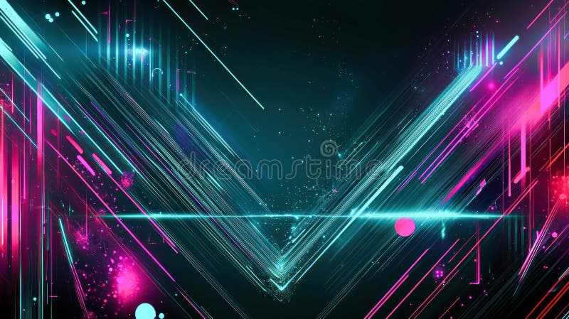 Abstract Neon Light Design with Dynamic, Vibrant Lines and Energetic ...