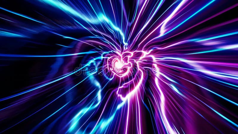 Abstract Neon Light Explosion with Vibrant Colors, Energy and Motion ...