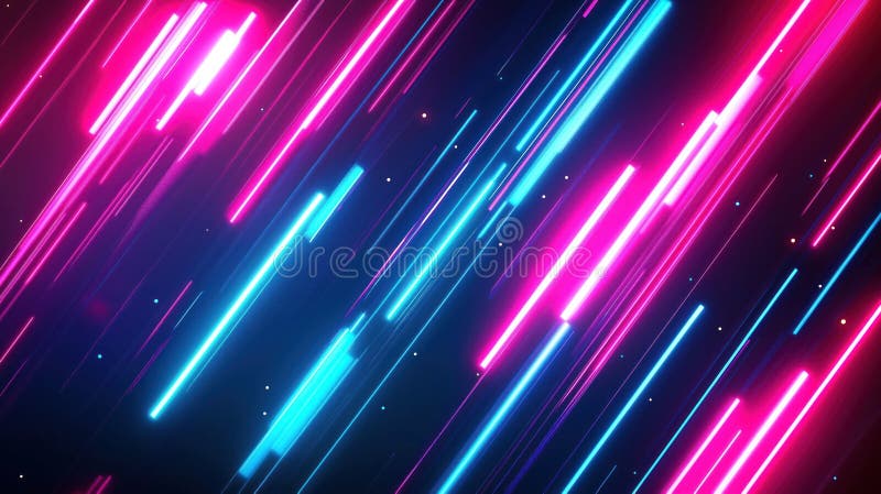 Abstract Neon Light Lines Create Dynamic Tech Wallpaper. Virtual ...