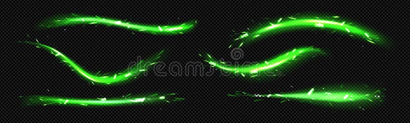 Abstract Neon Light Lines with Sparkles Stock Vector - Illustration of ...