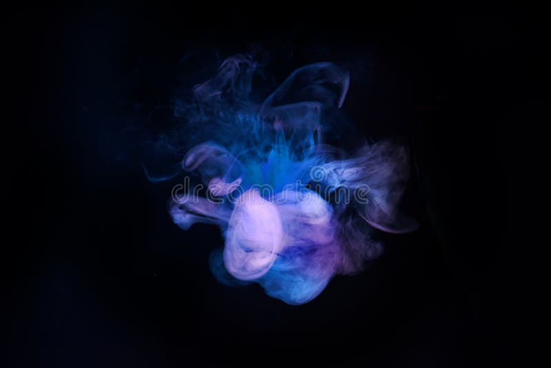 Abstract Neon Light Smoke Effect on Black Background. Smoke Cloud ... Abstract Neon Light Smoke Effect on Black Background. Smoke Cloud ...