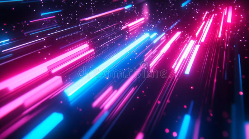 Abstract Neon Light Streaks Background Design Stock Illustration ...