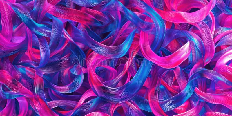Abstract Neon Light Trails with Pink and Blue Lines for Futuristic ...