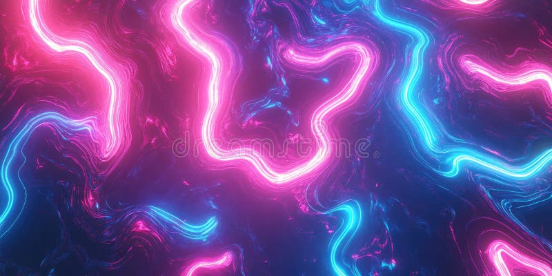 Abstract Neon Light Trails with Pink and Blue Lines for Futuristic ...