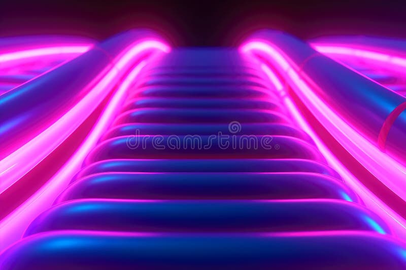Abstract Neon Lights Background Created with Generative AI Technology ...