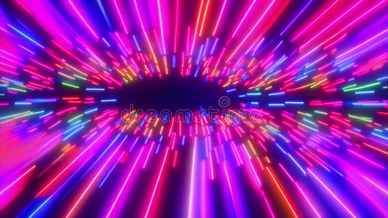 Abstract Neon Lights Design Stock Footage - Video of geometric ...