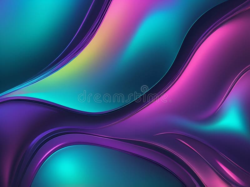 Abstract Neon Luxury Holographic Iridescent Gradient Modern Teal Tech ...