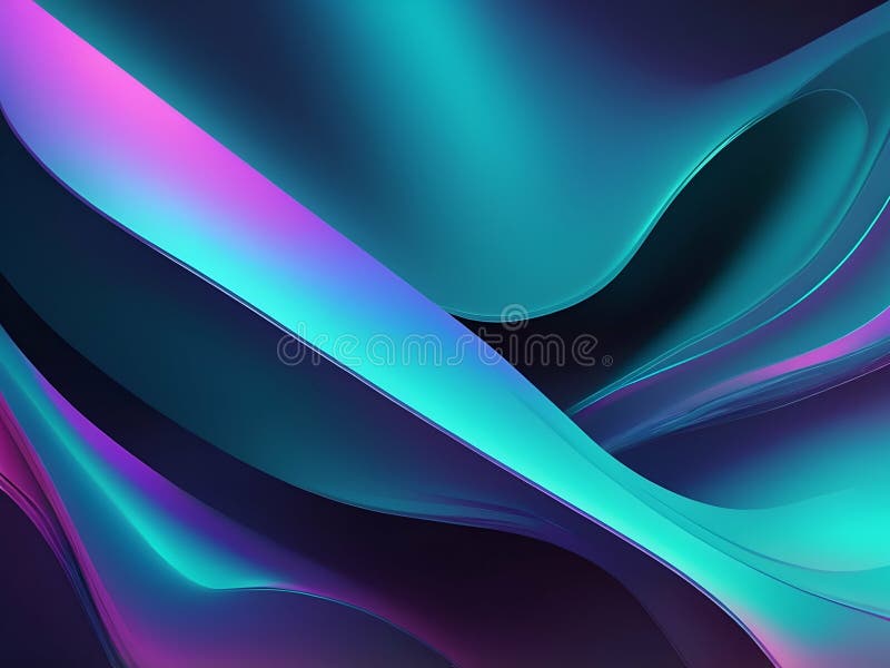 Abstract Neon Luxury Holographic Iridescent Gradient Teal Tech Color ...