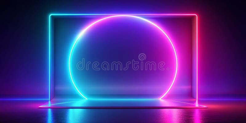 Abstract Neon Metaverse Gradient Background Generative by AI Stock ...