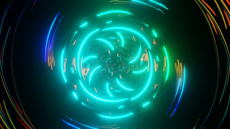 Abstract Neon Multicolor Psychedelic Hypnotic VJ Seamless Loop ...