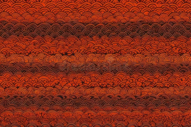 Abstract Neon Orange Japanese Pattern Autumn Background Stock ...