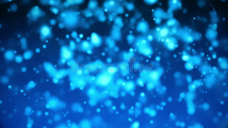 Abstract Neon Particles Floating on Blue Loop Able Background Stock ...