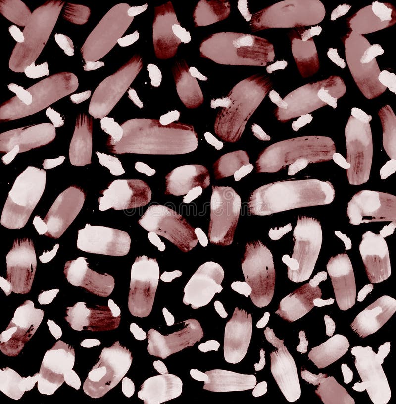 Abstract Neon Pattern on Black Background Brown Red and White Dots ...