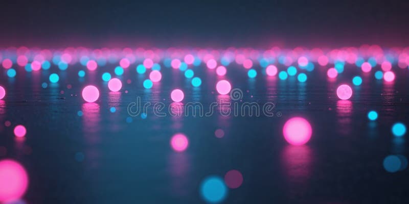 Abstract Neon Pink Blue Glowing Light Dots Texture. Stock Photo - Image ...