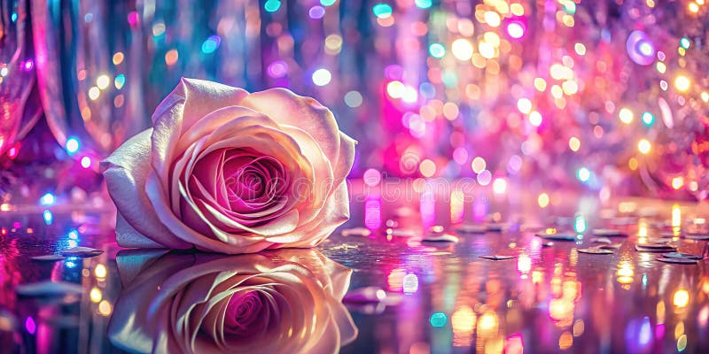 Abstract Neon Pink and White Gradient Background Image Tilted Glass ...