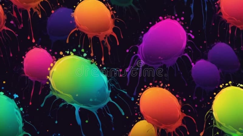 Abstract Neon Rainbow Light Blobs, Motion Stock Video - Video of ...