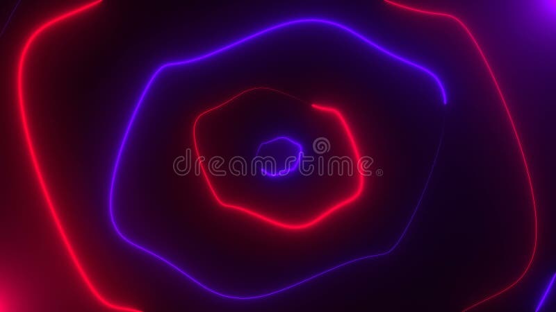 Abstract Neon Random Shapes with Illumination, 3d Render Backdrop ...