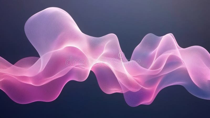 Abstract Neon Ribbon Waves 3D Rendered Visualization of Dynamic Motion ...