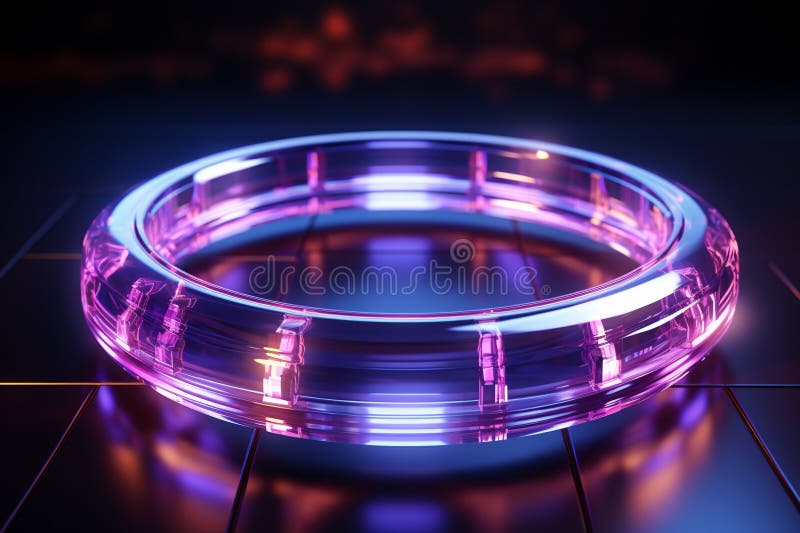 Abstract Neon Ring Visualization of Ultraviolet Spectrum Wallpaper ...