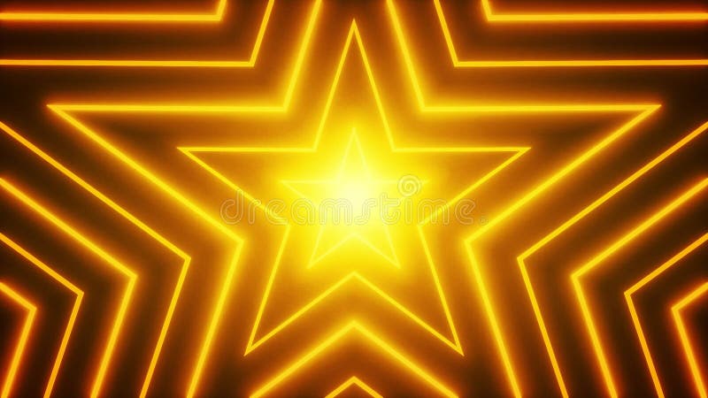 Abstract Neon Shiny Star Shape Background Loop Stock Video - Video of ...