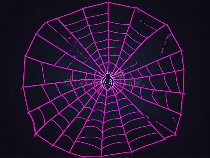 Abstract Neon Spider Web Neon Icon. Simple Icon Elements Halloween ...