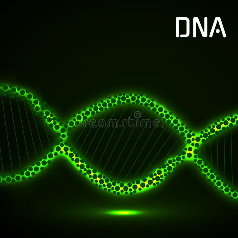 Abstract Neon Spiral of DNA, Glowing Molecular Background and Science ...