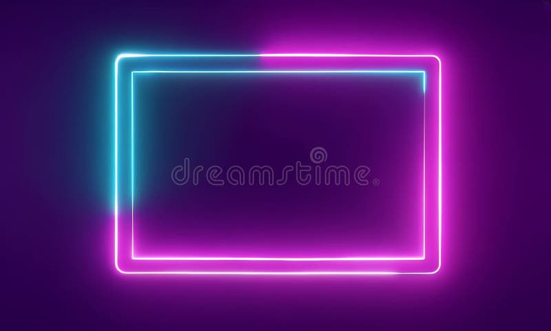 Abstract Neon Studio Background with Two Glowing Neon Lights Forming a ...