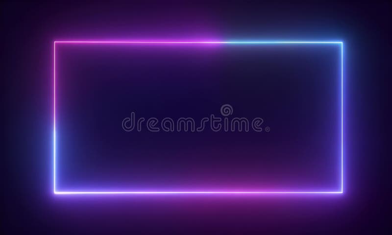 Abstract Neon Studio Background with Two Glowing Neon Lights Forming a ...