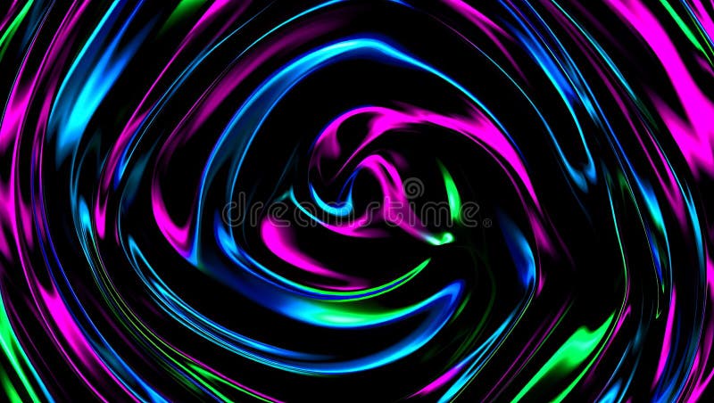 Abstract Neon Swirl in Vibrant Colors Stock Photo - Image of futuristic ...