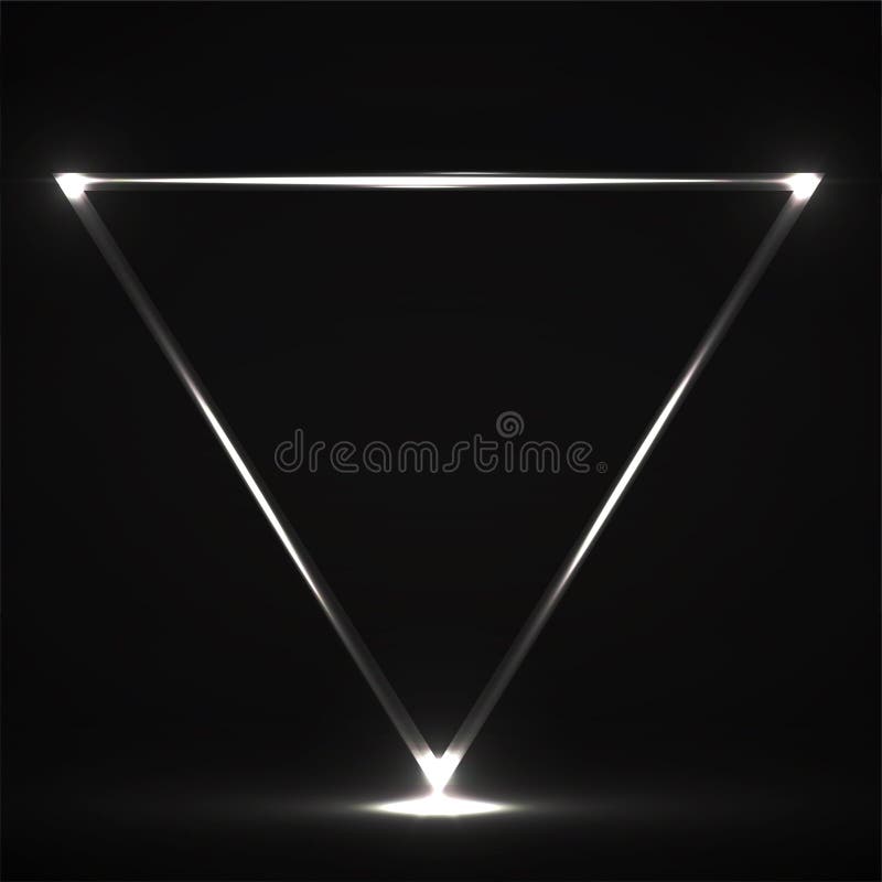 Abstract Neon Triangle with Glowing Lines Stock Vector - Illustration ...