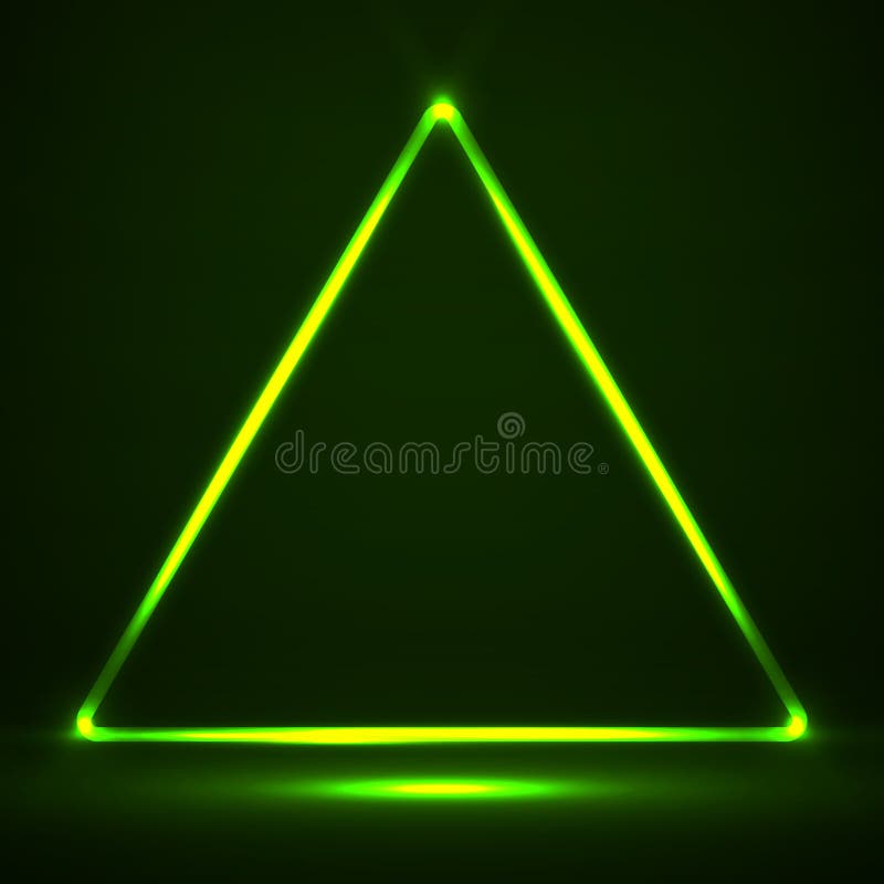 Abstract Neon Triangle with Glowing Lines Stock Vector - Illustration ...