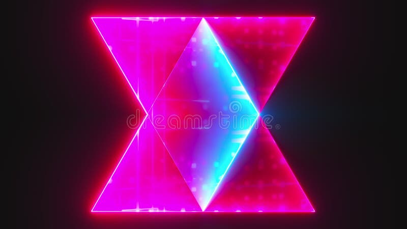 Abstract Neon Triangle Shape Stock Footage - Video of bright, abstract ...