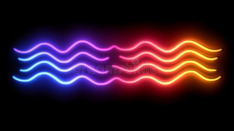 Abstract Neon Wave Lights Background Stock Illustration - Illustration ...