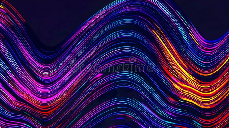 Abstract Neon Wave Pattern with Vibrant Colors Stock Video - Video of ...