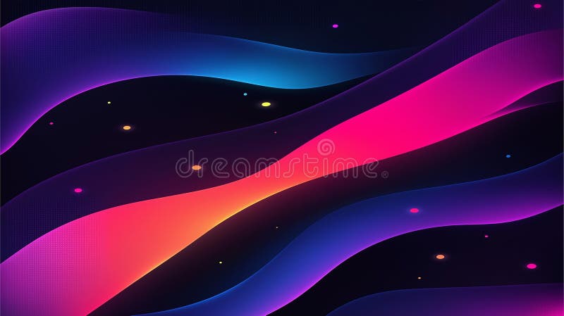 Abstract Neon Wave Pattern stock illustration. Illustration of waves ...