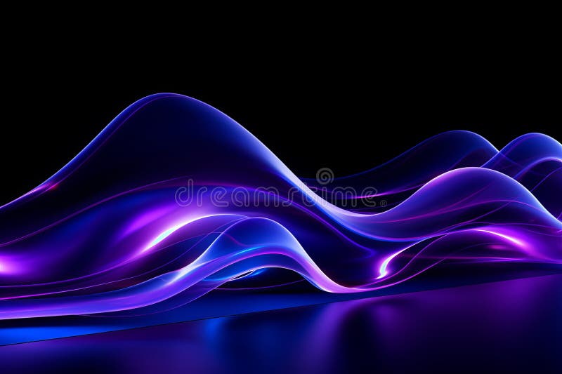 Abstract Neon Wave of Soft Light Tones Stock Image - Image of graphic ...