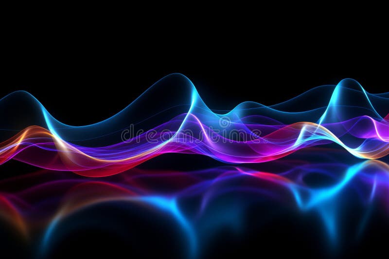 Abstract Neon Wave of Soft Light Tones. Stock Photo - Image of motion ...