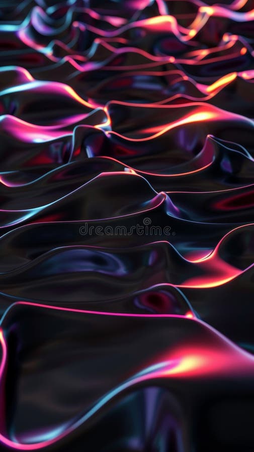 Abstract Neon Wave Textures Stock Illustration - Illustration of lines ...