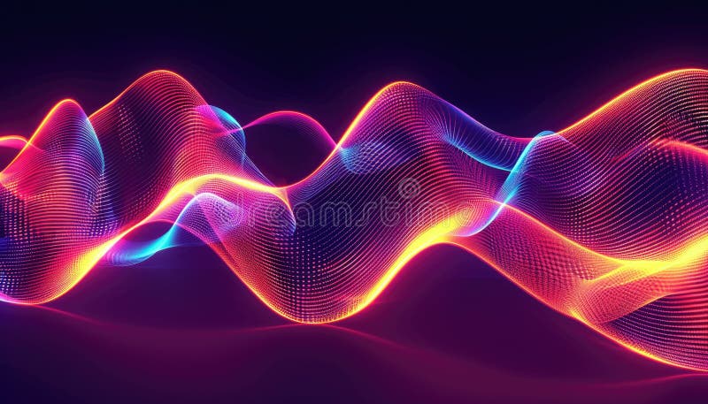 Abstract Neon Waves Offer a Mesmerizing Visual Experience with Vibrant ...