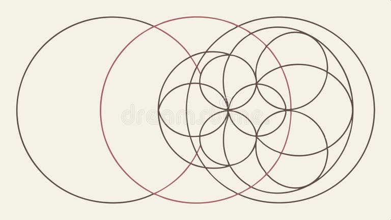 Abstract Nested Circles Design, Modern Geometric Illustration Pattern ...