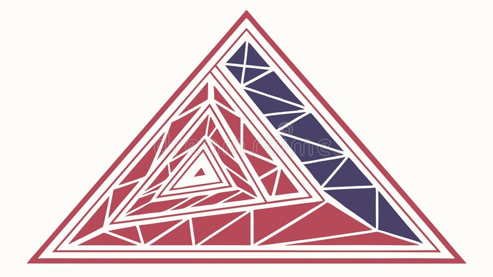 Abstract Nested Pyramid Vector, Optical Illusion Art, Vector Design ...