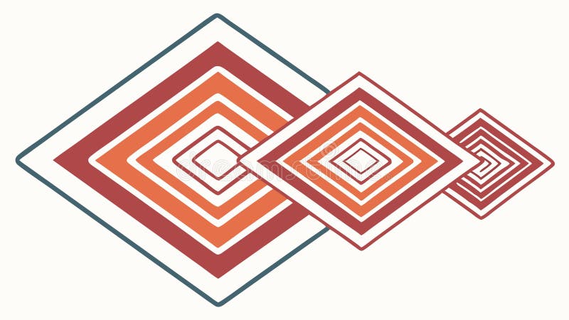 Abstract Nested Squares Pattern, Geometric and Modern, Vector Design ...