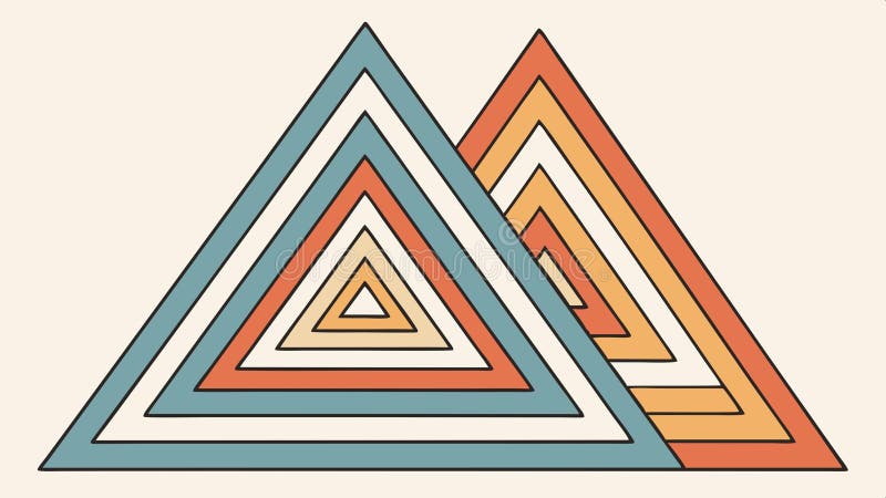 Abstract Nested Triangle Pattern Geometric Layered Design Element Vector Design Generative Ai