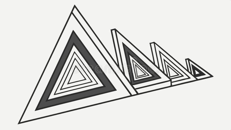 Abstract Nested Triangle Pattern, Geometric Layered Design Element Vector Design Generative AI ...