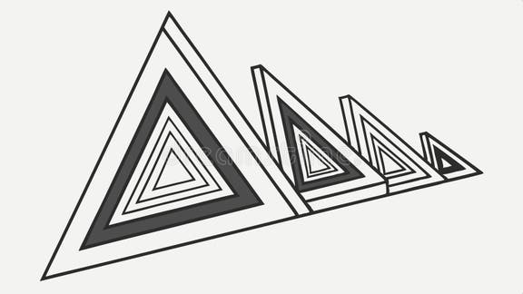 Abstract Nested Triangle Pattern, Geometric Layered Design Element Vector Design Generative AI ...